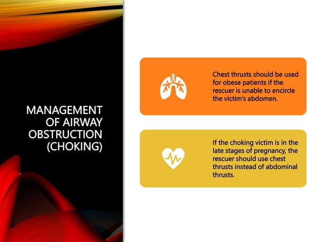 FOREIGN BODY AIRWAY OBSTRUCTION (CHOKING) | PPTX | First Aid | Injuries