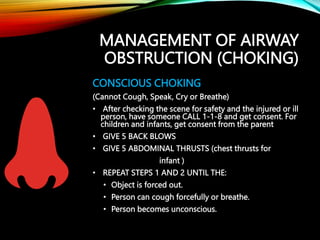 FOREIGN BODY AIRWAY OBSTRUCTION (CHOKING) | PPTX