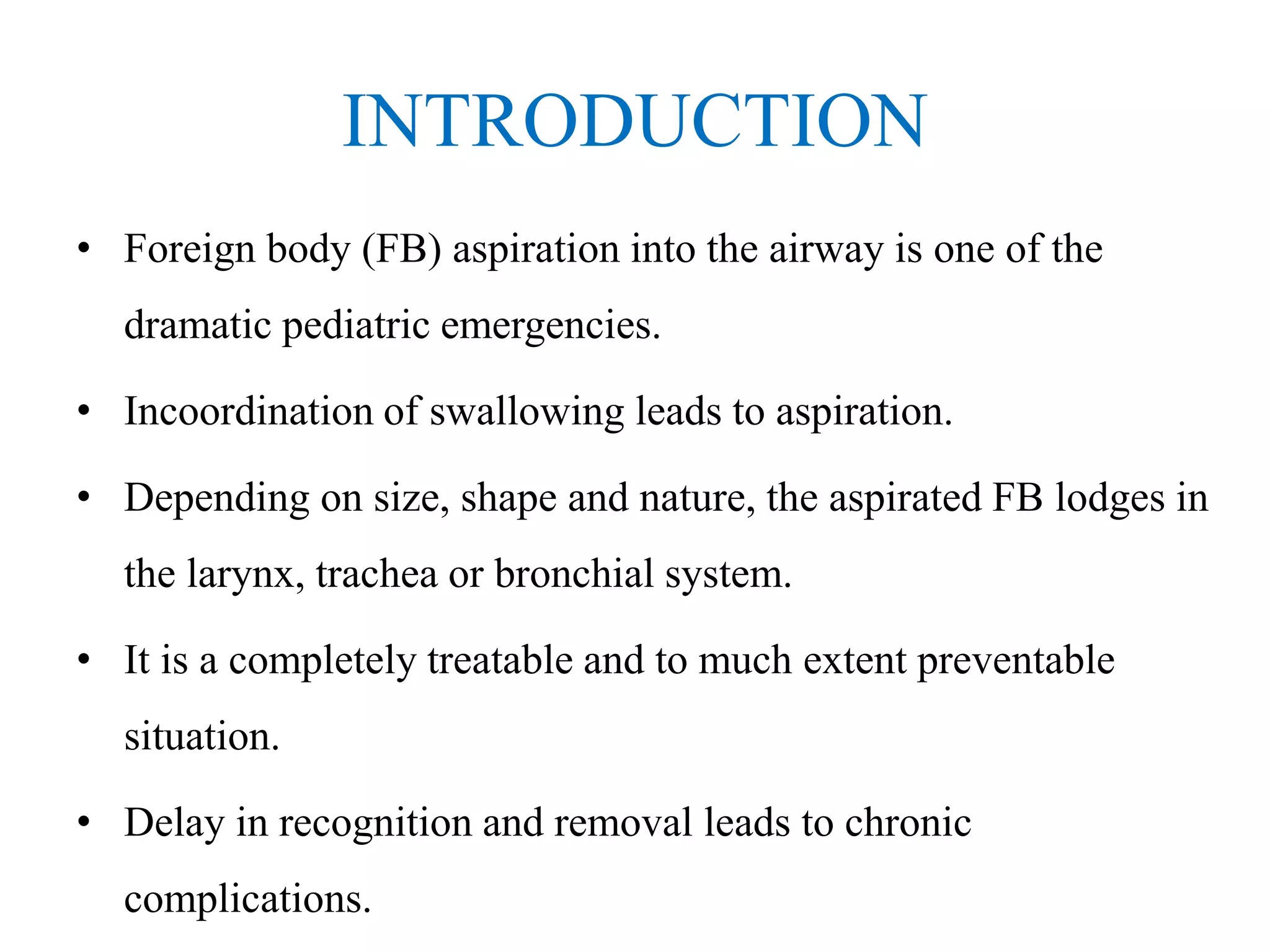 Foreign body aspiration dr yusuf imran | PPTX