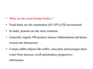 Foreign body aspiration dr yusuf imran | PPTX