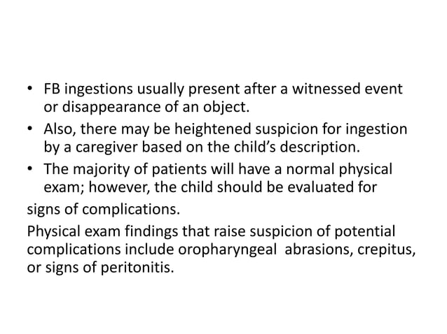 FOREIGN BODY INGESTION & ASPIRATION - 2.pptx | Ear, Nose and Throat ...