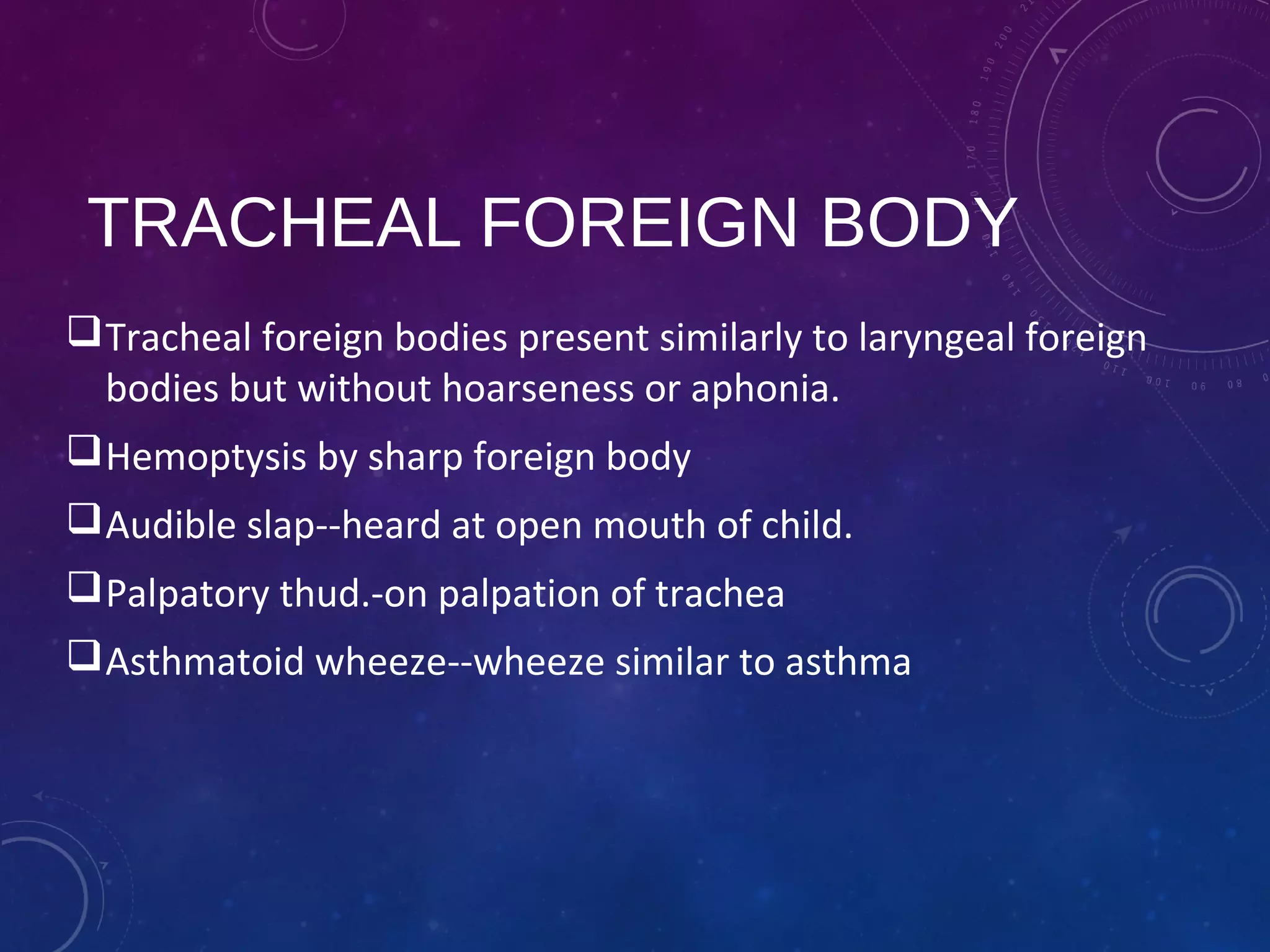 management of foreign body inhalation and bronchoscopy in children | PPT