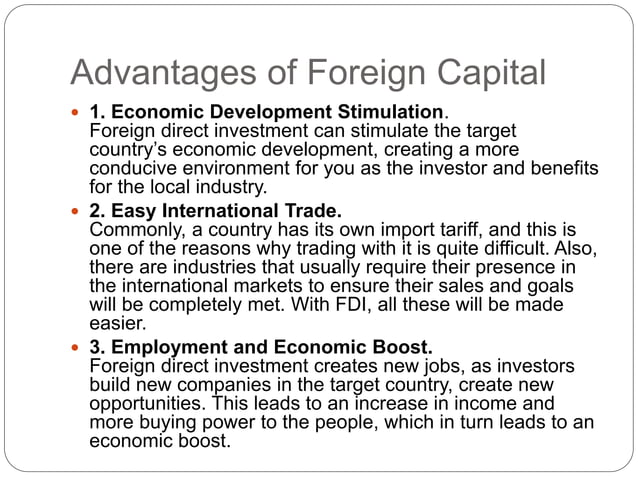 Foreign capital policy | PPT