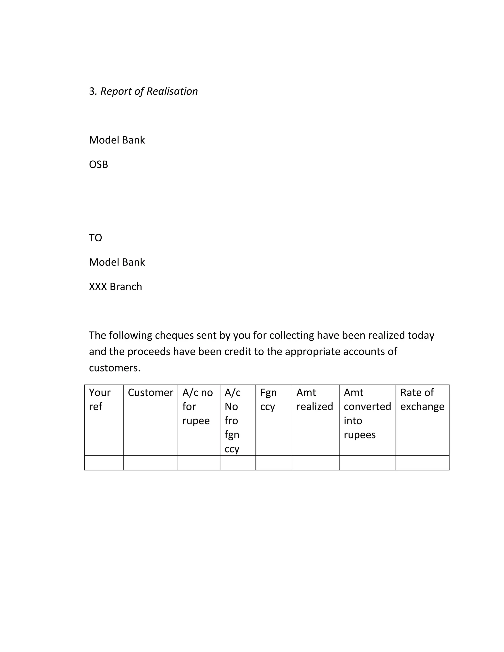 Foreign cheque collection system | DOCX | Business Banking & Finance ...