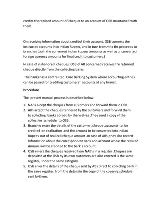 Foreign cheque collection system | DOCX | Business Banking & Finance ...