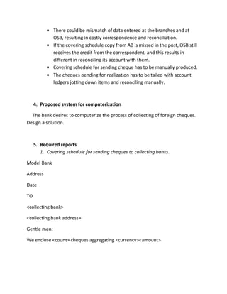 Foreign cheque collection system | DOCX | Business Banking & Finance ...