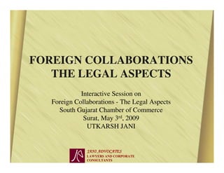 Foreign Collaborations - Contracts; JVs; M&As | PDF