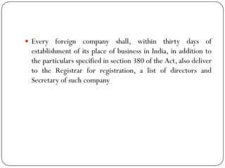 Foreign company Companies Act, 2013 | PDF