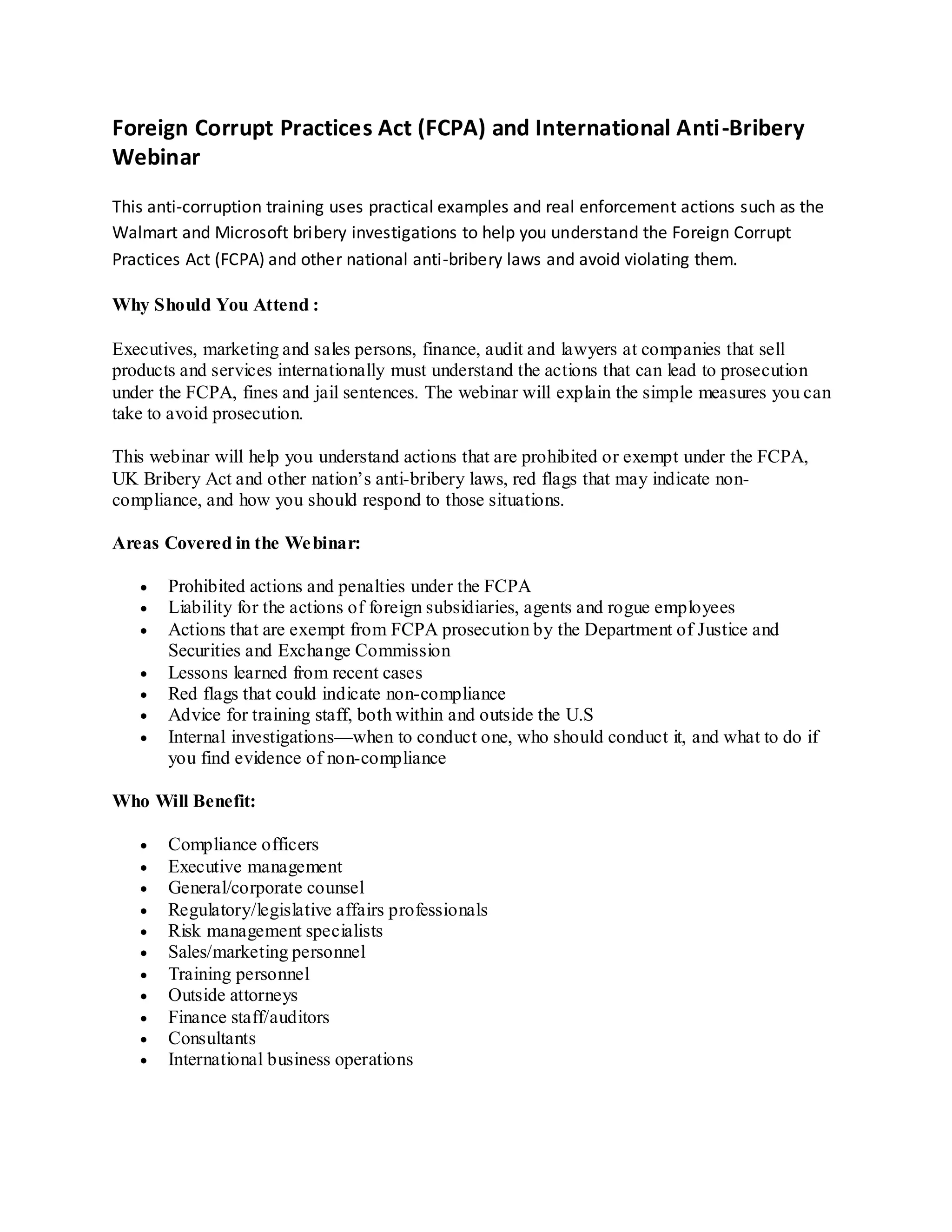 Foreign corrupt practices act | PDF | Free Download