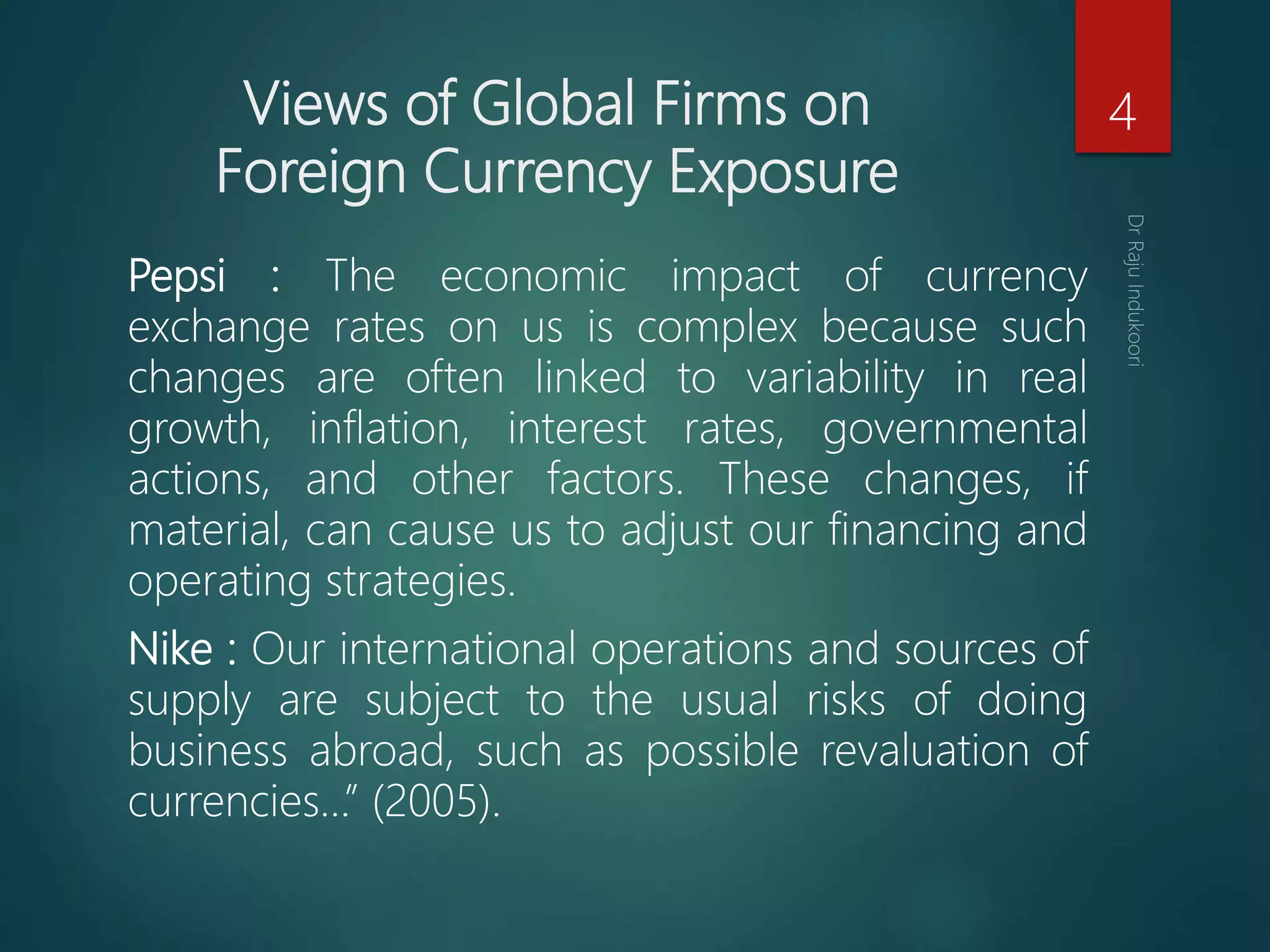 Foreign currency exposure | PPTX