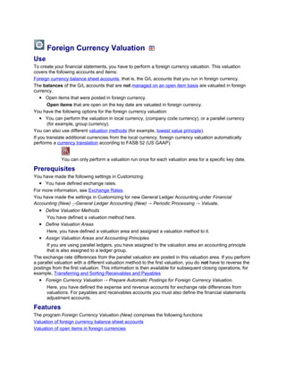 SAP FI To create your financial statements, you have to perform a ...