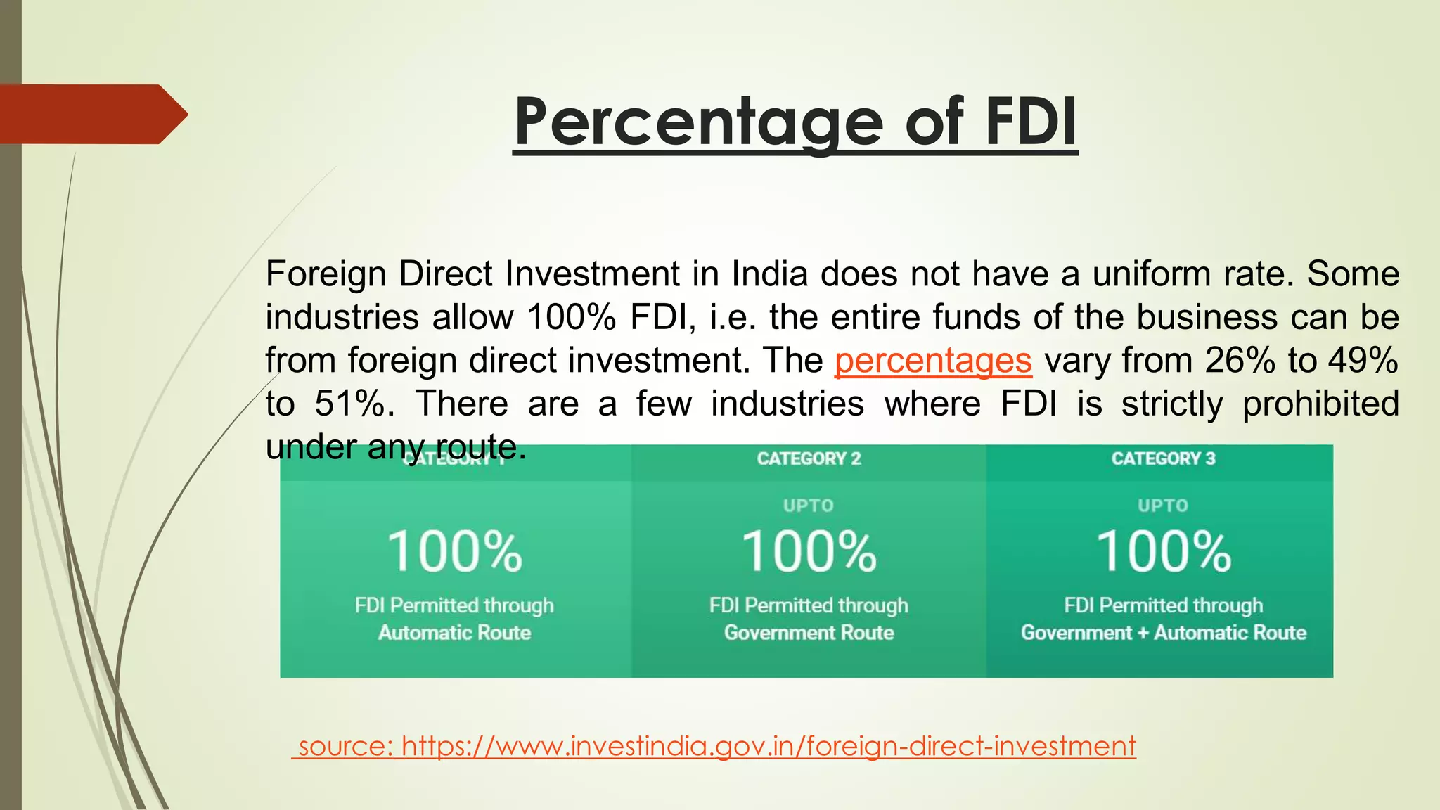 Foreign direct investment in India | PDF