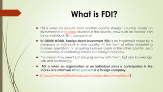 Foreign direct investment in India | PDF