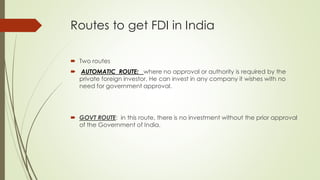 Foreign direct investment in India | PDF