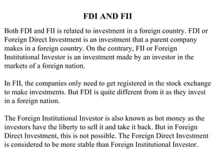 Foreign direct investment | PPT