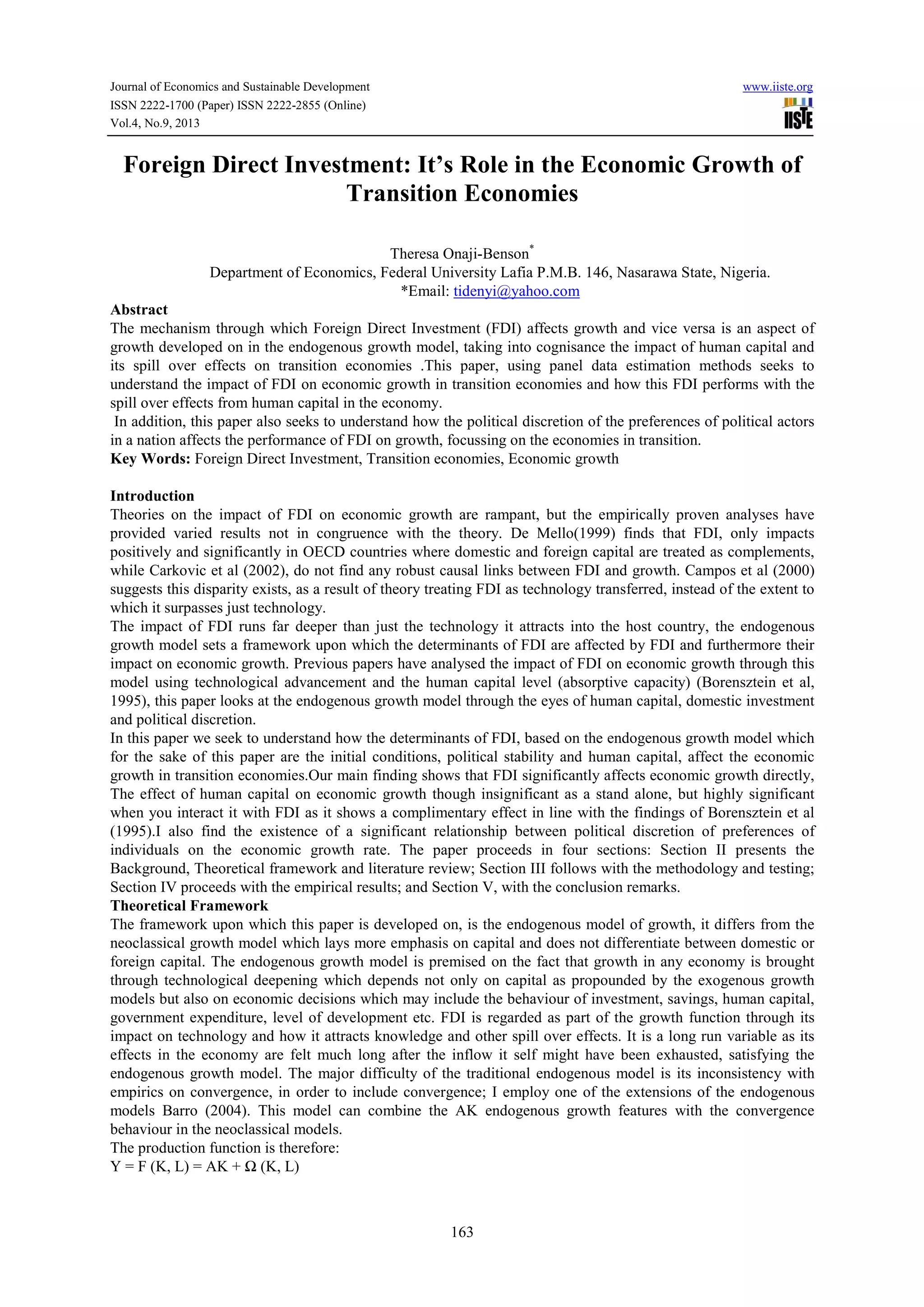 Foreign direct investment | PDF