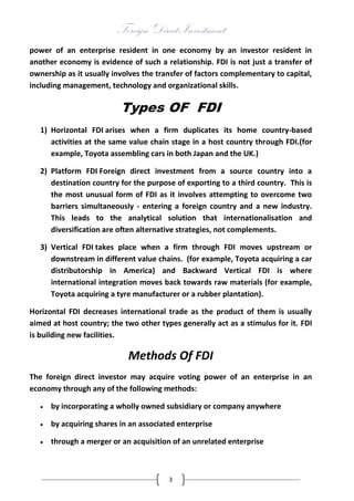 Foreign Direct Investment | PDF