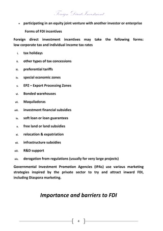 Foreign Direct Investment | PDF
