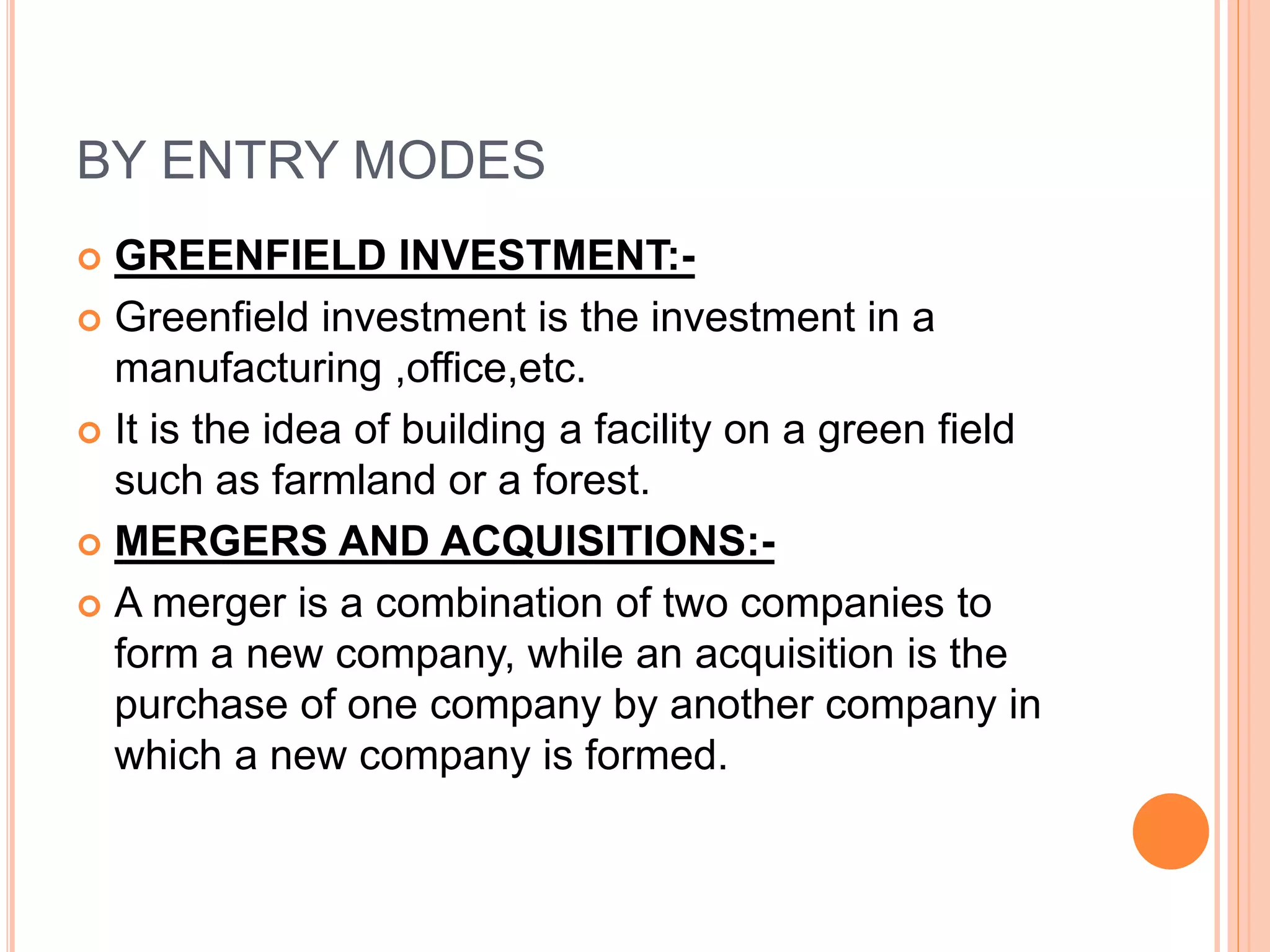 Foreign direct investment | PPTX