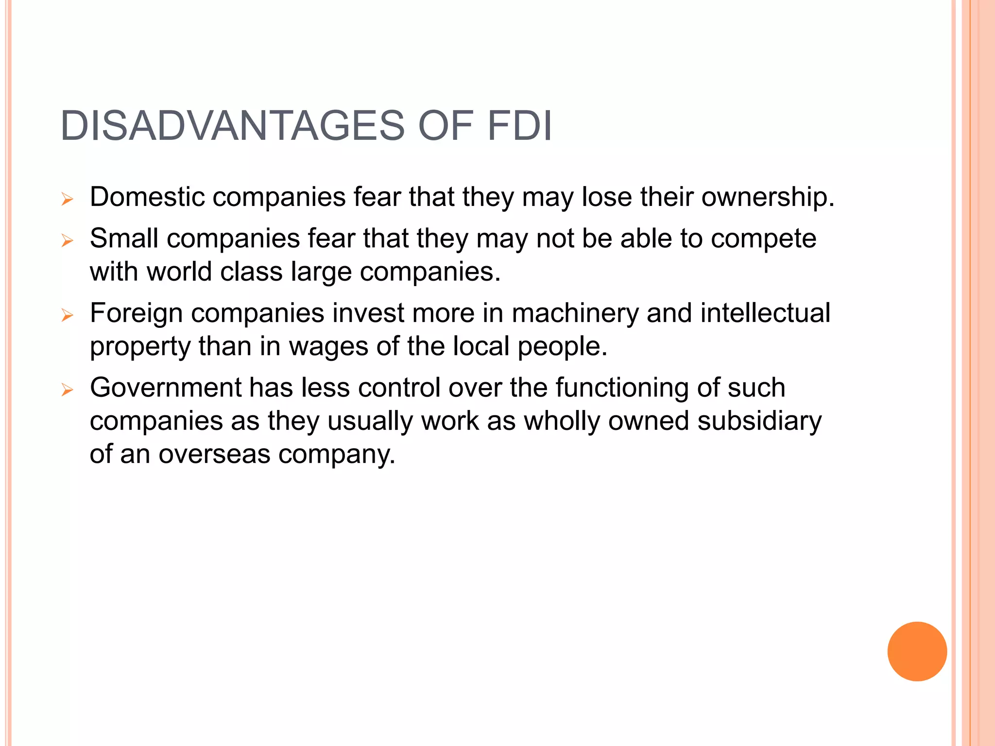 Foreign direct investment | PPTX