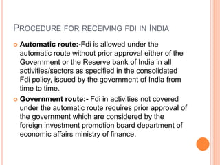 Foreign direct investment | PPTX