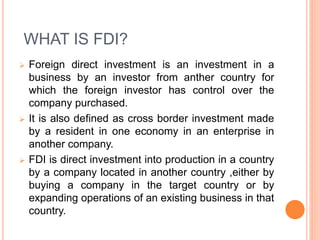 Foreign direct investment | PPTX