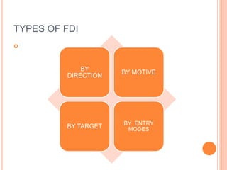 Foreign direct investment | PPTX