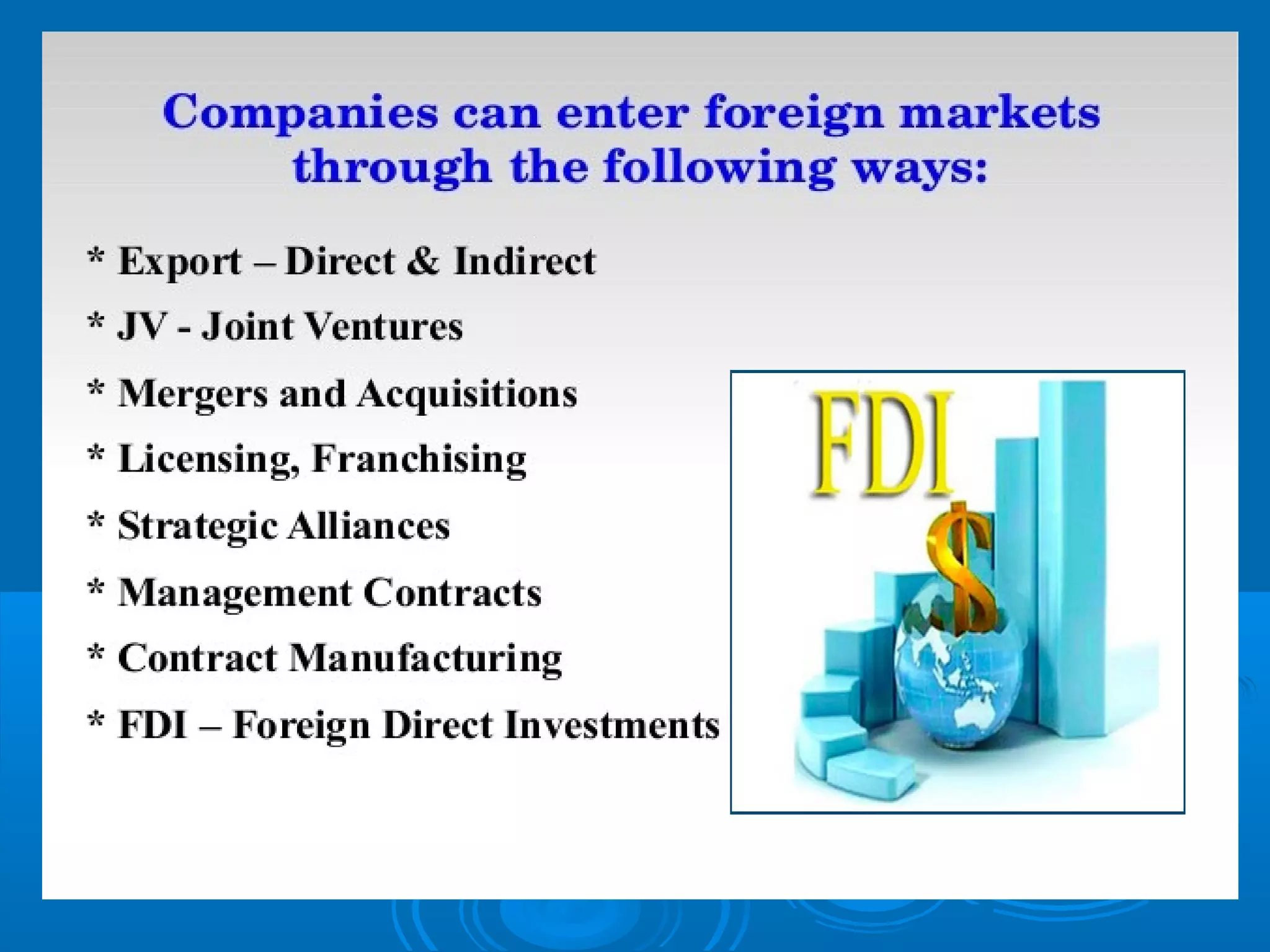 Foreign direct investment | PPT