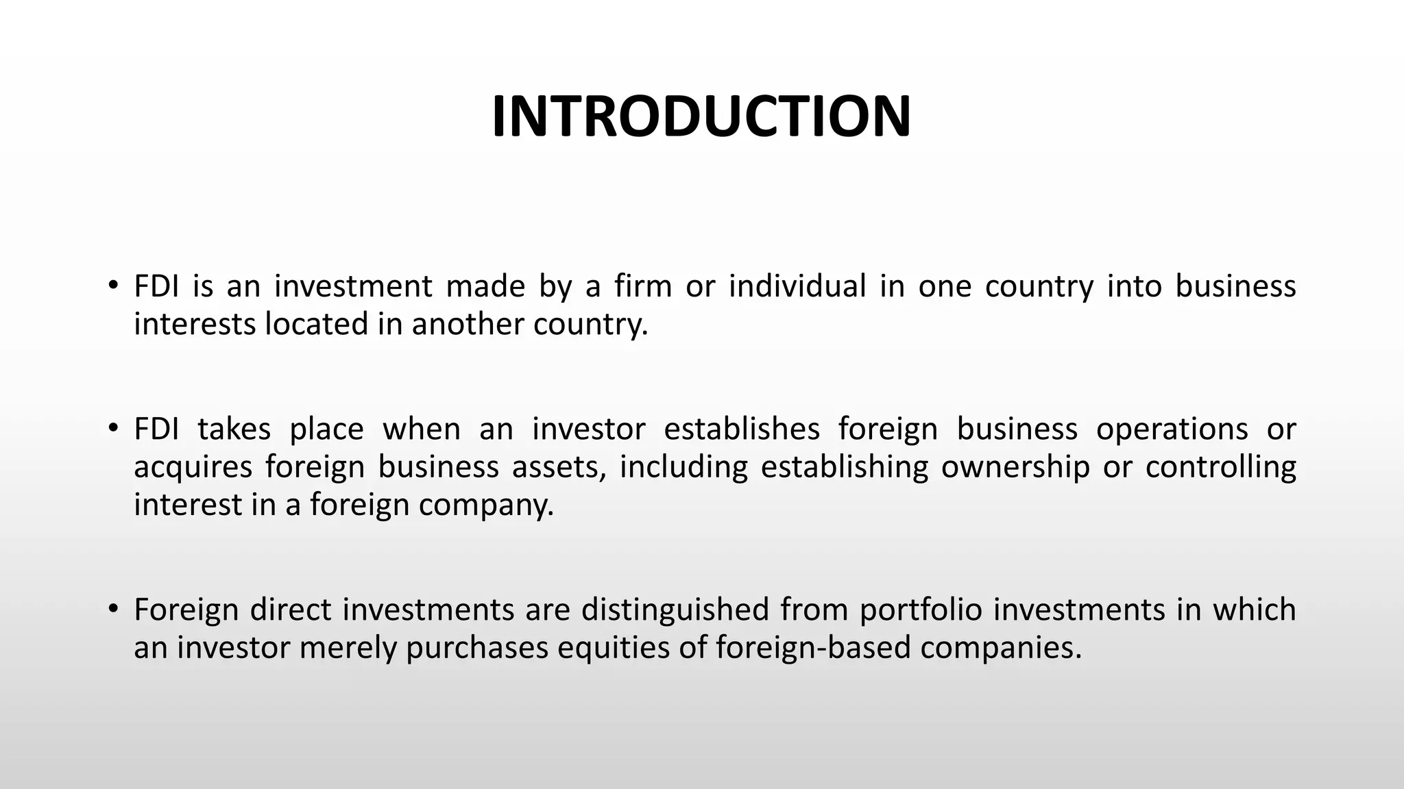 | Foreign Direct Investment | Foreign Direct Investment and Pakistan ...