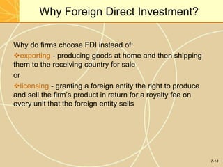 Foreign direct investment | PPT