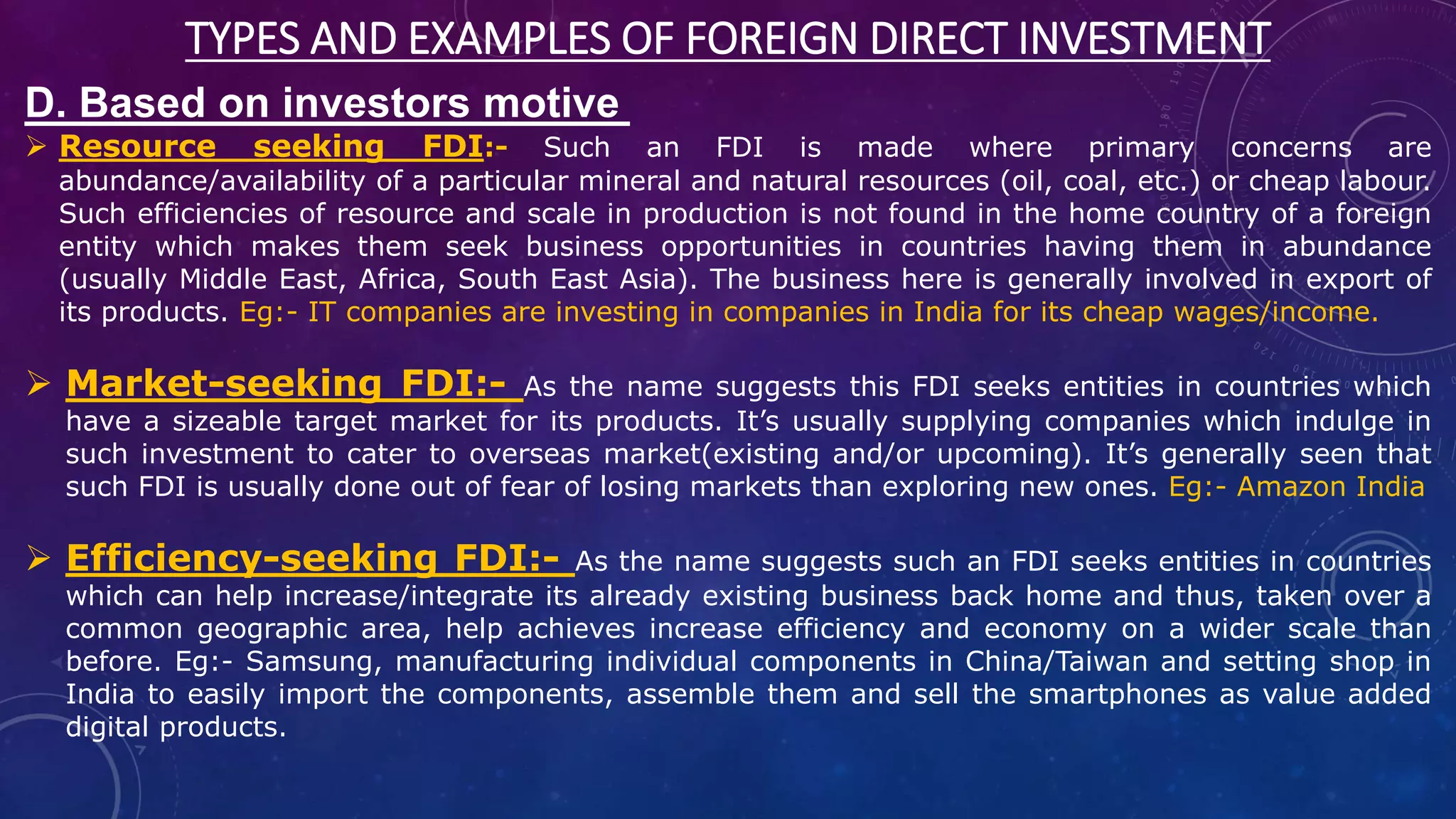 Foreign Direct Investment (FDI) | PPT