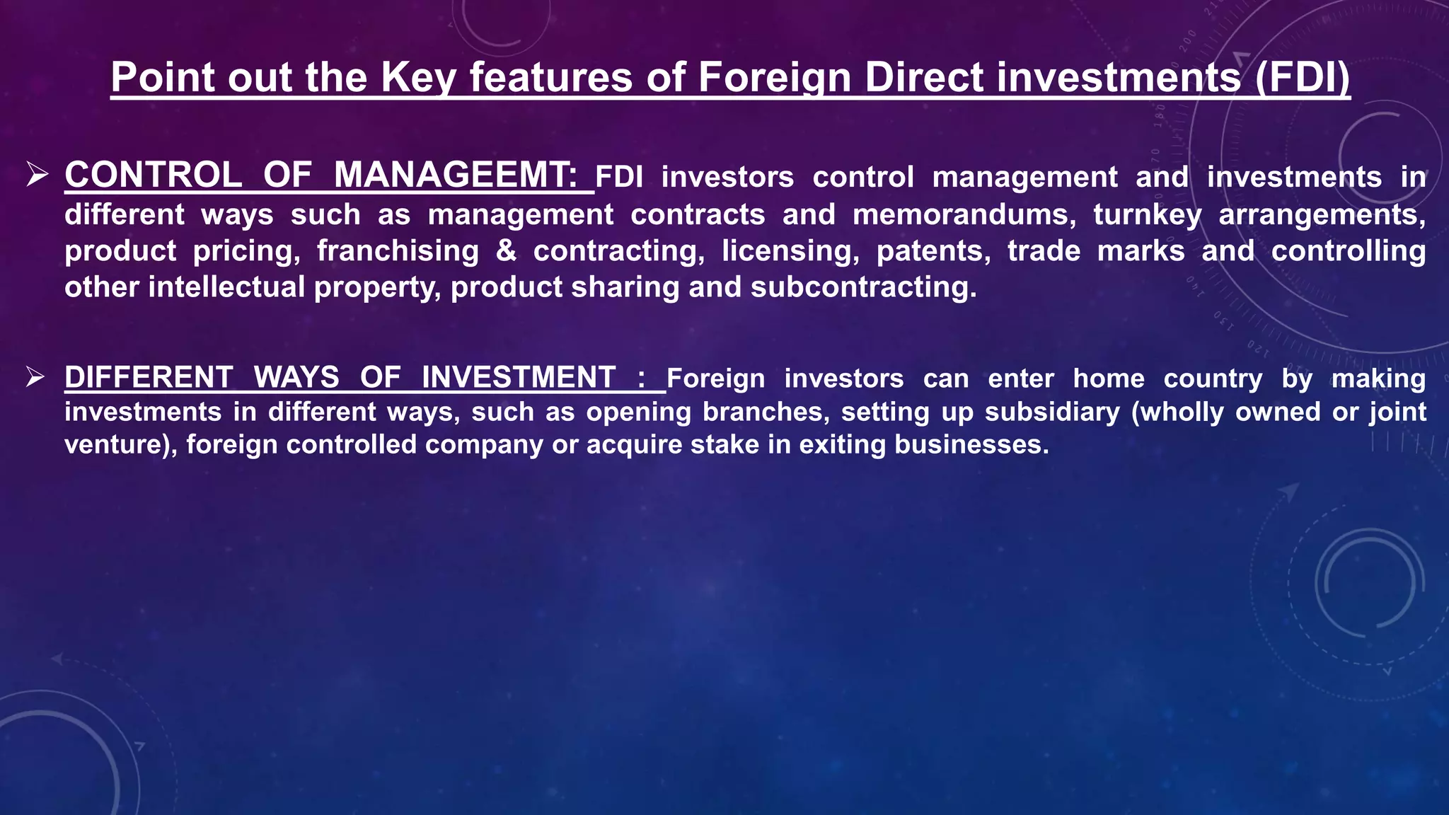 Foreign Direct Investment (FDI) | PPT
