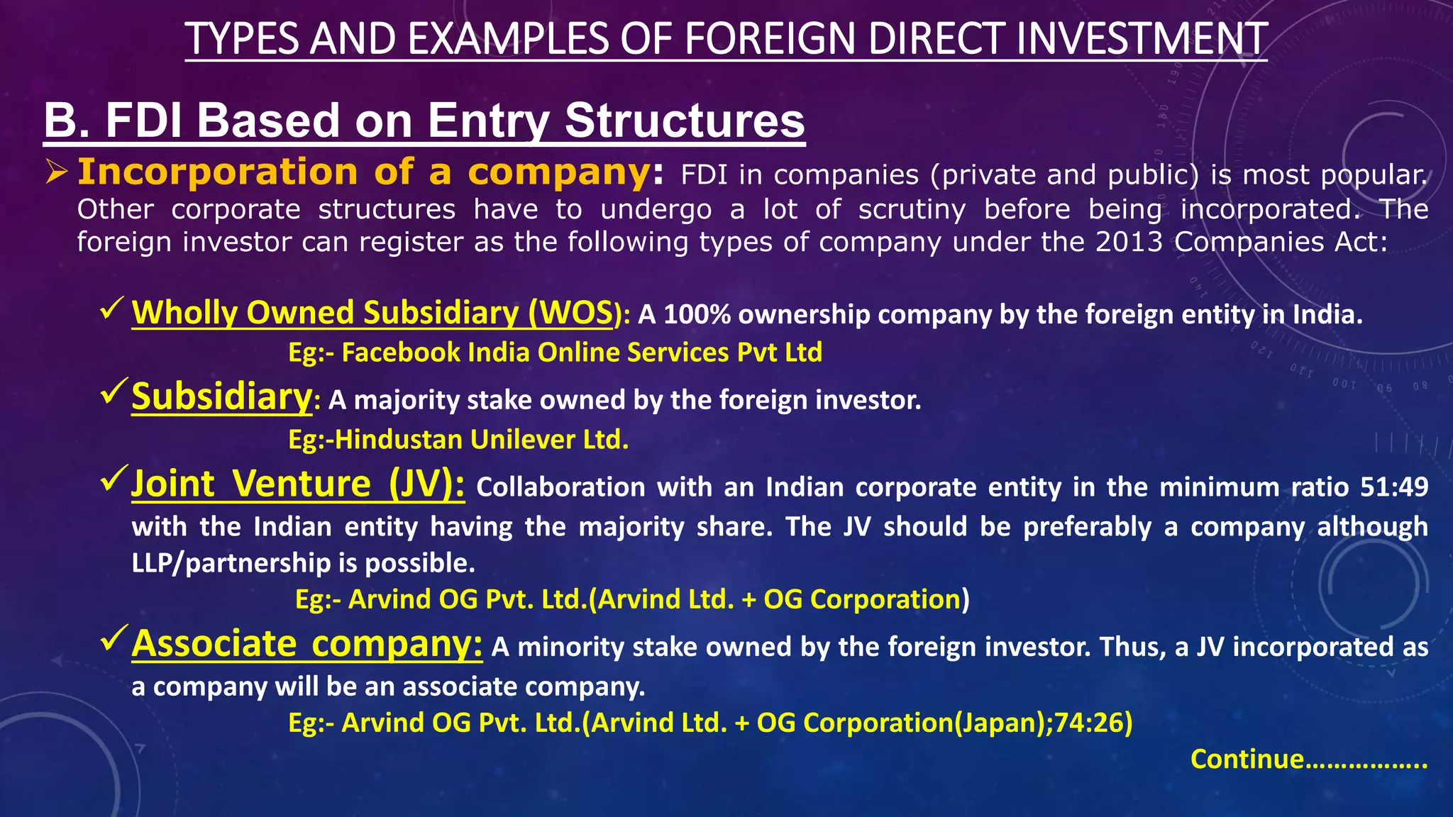 Foreign Direct Investment (FDI) | PPT