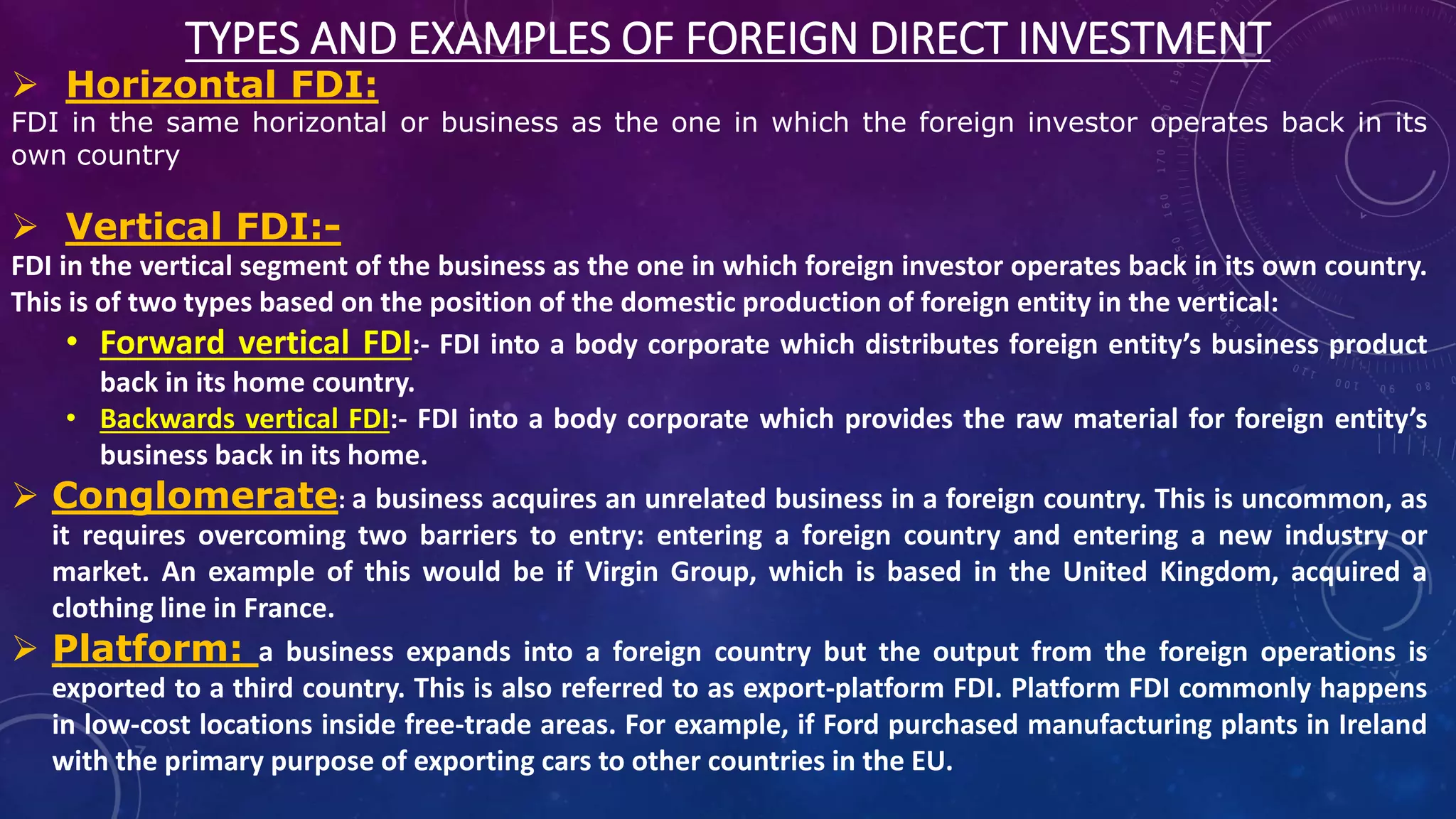 Foreign Direct Investment (FDI) | PPT