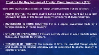 Foreign Direct Investment (FDI) | PPT