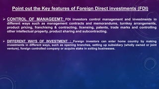 Foreign Direct Investment (FDI) | PPT
