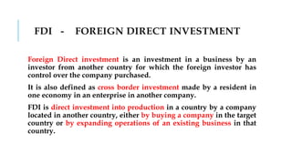 Foreign direct investment | PDF