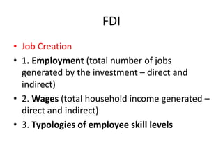 FOREIGN DIRECT INVESTMENT.pptx | Business Accounting & Finance | Business