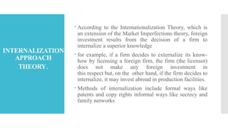 FOREIGN DIRECT INVESTMENT-MOTIVES-DETERMINANTS-THEORIES | PPTX