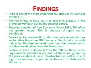 Foreign Direct Investment and Indian Economy ppt | PPTX