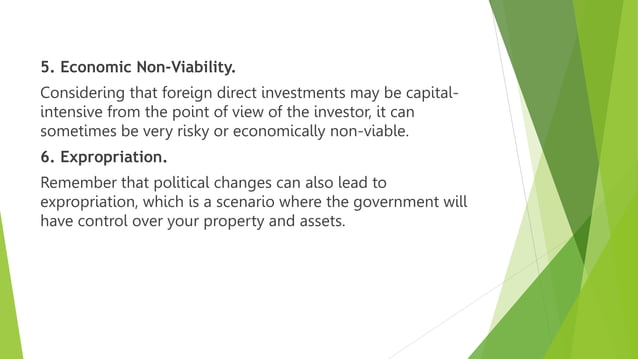 Foreign direct investment disadvantages | PPTX | Business | Business ...
