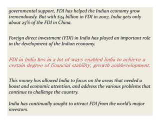Foreign direct investment(fdi) | PDF