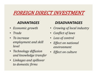 Foreign direct investment(fdi) | PDF