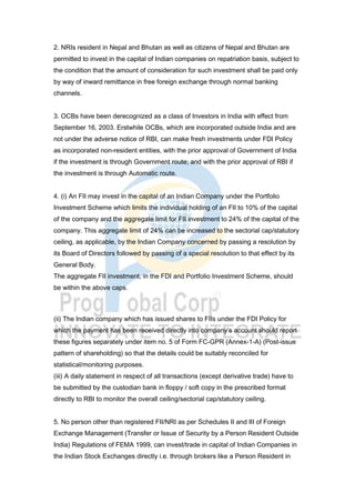 Foreign direct investment (FDI) in India | PDF