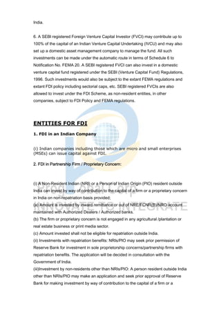 Foreign direct investment (FDI) in India | PDF