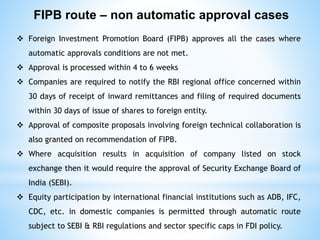 Foreign Direct investment in India | PPT
