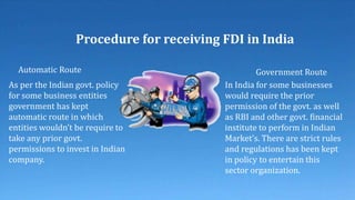 Foreign direct investment in india | PPTX