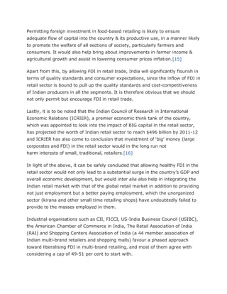 FDI-Retail in India | DOCX