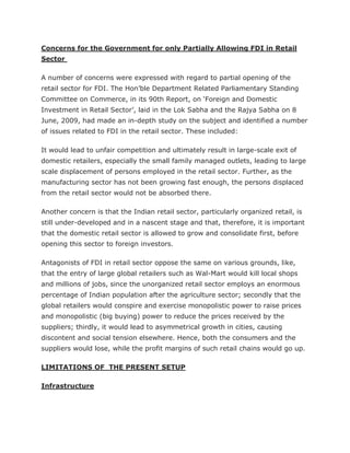 FDI-Retail in India | DOCX