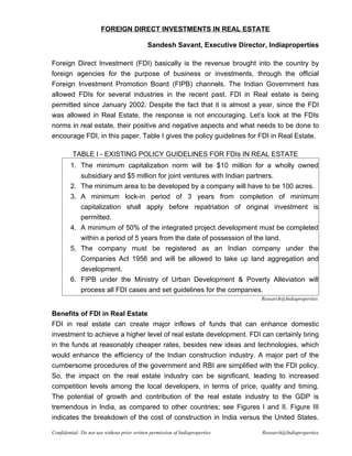 Foreign direct investment in real estate | PDF